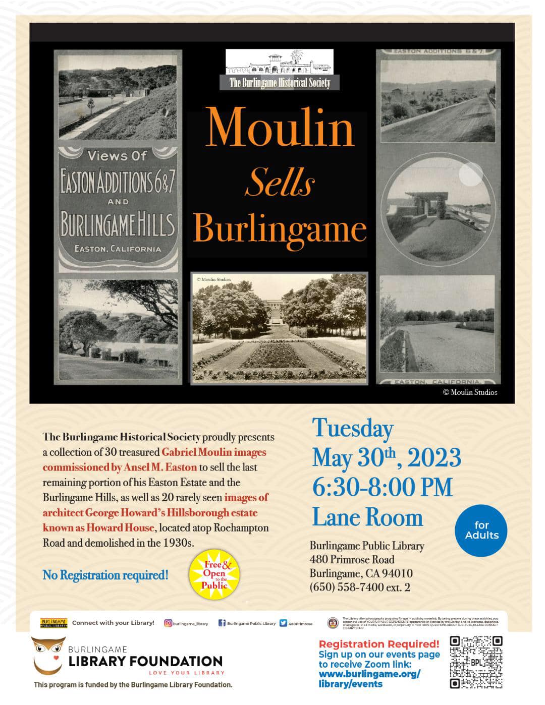 RARE OPPORTUNITY TO SEE HISTORIC GABRIEL MOULIN PHOTOS OF BURLINGAME ...